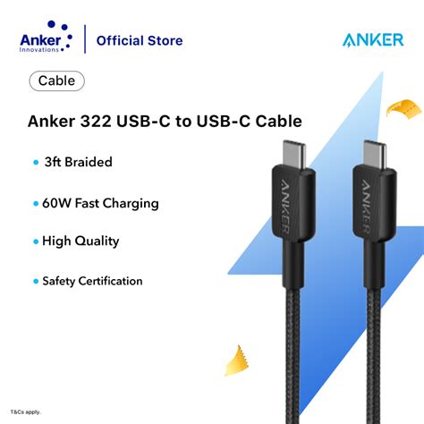 Anker 322 USB Type C To USB C Cable Shopee Malaysia