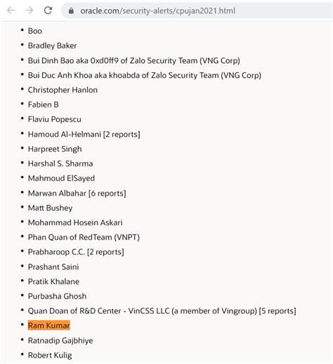 ram kumar on linkedin thanks oracle