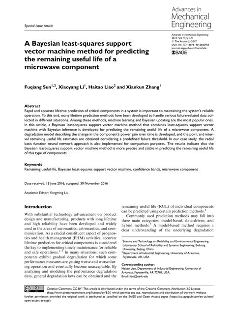 Pdf A Bayesian Least Squares Support Vector Machine Method For
