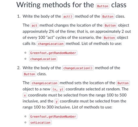 Solved Program Is Java Based And Uses Greenfoot The Only