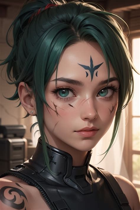 apex legends green hair blac image created by user