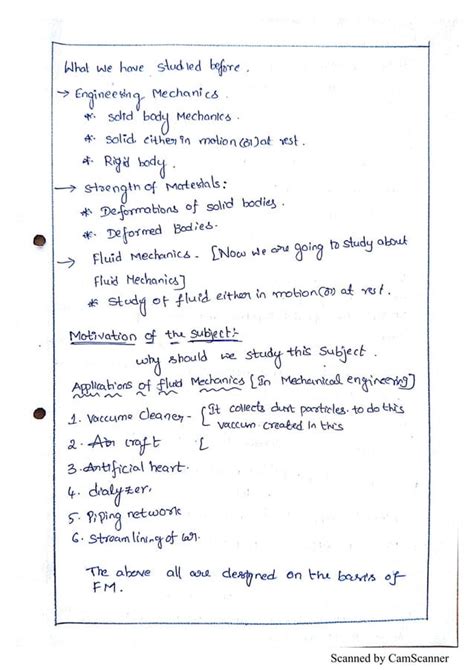 Unit I Fluid Statics Notes PDF