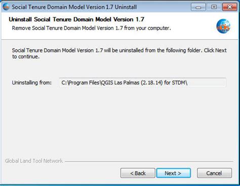 Uninstalling QGIS For STDM Social Tenure Domain Model STDM