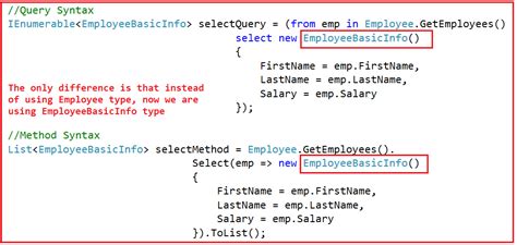 Linq Select Projection Operator In C Dot Net Tutorials