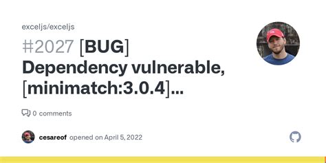 Bug Dependency Vulnerable Minimatch304 Security Violation