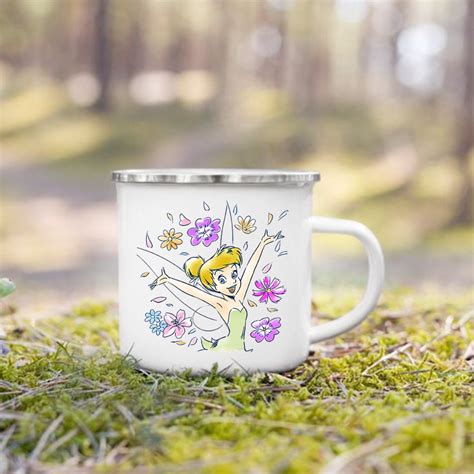 Tinker Bell Print Enamel Mugs Cartoon Water Cups Wine Cup Cute Tinker