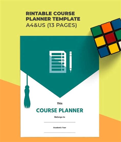 Printable Course Planner Template 13 Pages Download Etsy