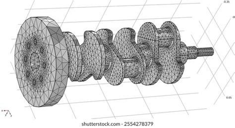 Computer Technic 3d Modeling Crankshaft Reciprocating Stock Illustration 2554278379 Shutterstock