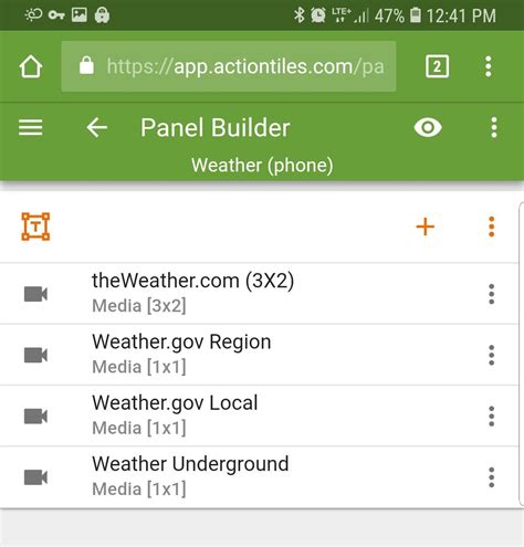 Weather Tile Widget Generation From Theweather ActionTiles Forum AT Support Ideas