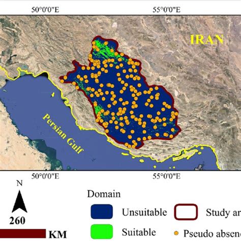 Result Of Domain Present Only Model And Location Of Pseudo Absence