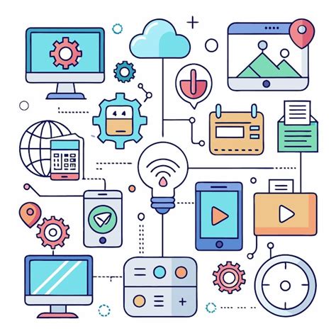 Network Of Connected Devices Showing Technology Innovation And Progress Premium Ai Generated