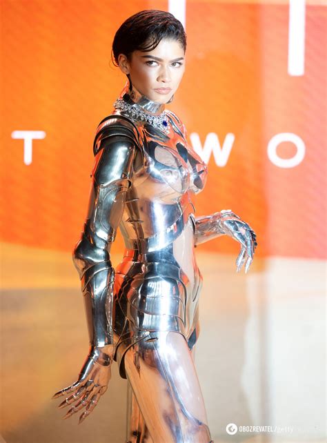 Zendaya Wearing A See Through Robot Costume From Mugler S 1995
