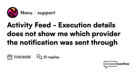 Activity Feed Execution Details Does Not Show Me Which Provider The
