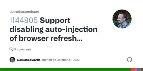 Support Disabling Auto Injection Of Browser Refresh Javascript Via