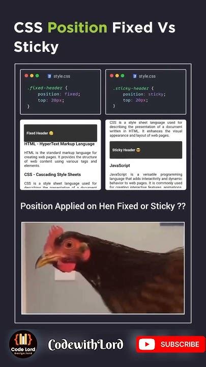 Css Fixed Position Property Explain Shorts Viral Trending Coding
