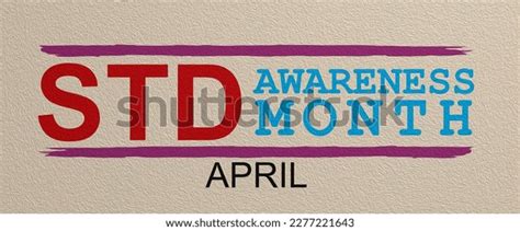 Sexually Transmitted Diseases Awareness Month April Stock Illustration