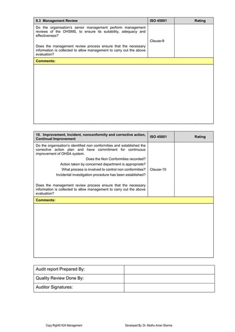 Iso 45001 Audit Tool Pdf