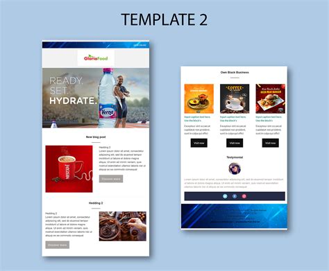 responsive mailchimp html email template behance