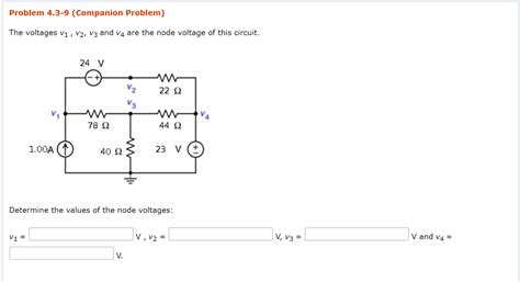 Solved Problem Determine The Values Of The Node Chegg