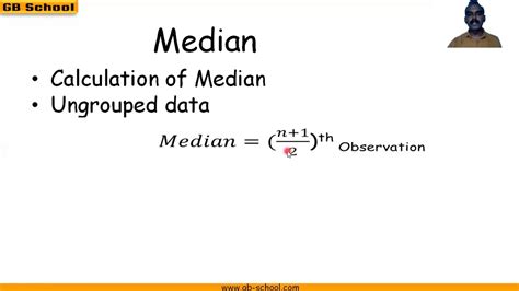 Median Ungrouped Data Formula Youtube