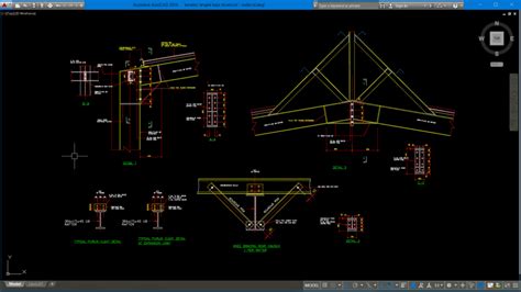 Download Gambar Sambungan Rangka Baja Struktural Dwg Autocad Asdar Id