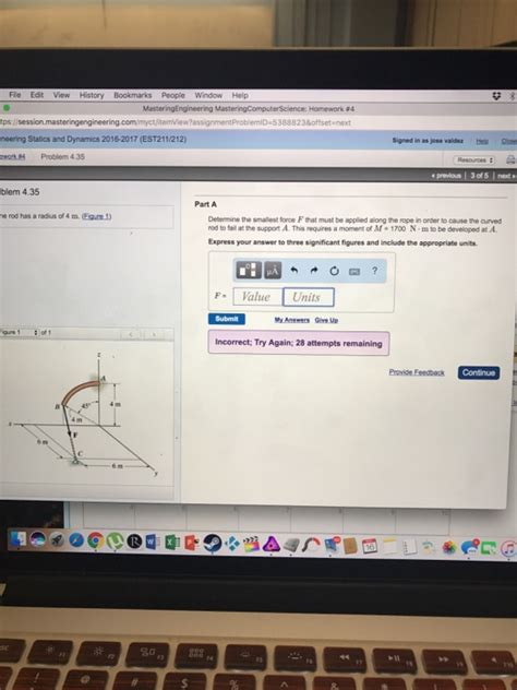 solved determine the smallest force f that must be applied
