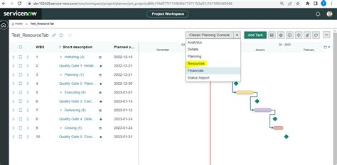 How To Deactivate Project Workspace Tabs Resource Servicenow Community