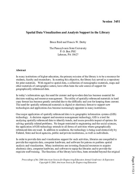 Fillable Online Spatial Data Visualization And Analysis Support In The