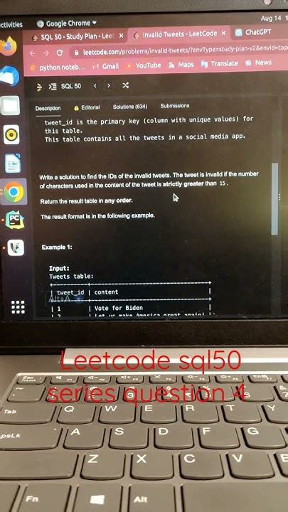 Invalid Tweetsleetcode Sql50 Series Question5 Problemsolvingquery
