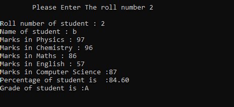 Cpp Project Babe Report Card System Project