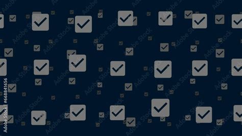 Checkbox Symbols Float Horizontally From Left To Right Parallax Fly Effect Floating Symbols