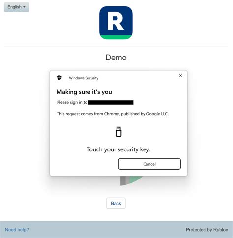 How To Add A Webauthn U2f Security Key Rublon User Guide