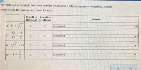 Solved For Each Sum Or Product Determine Whether The Result Is A