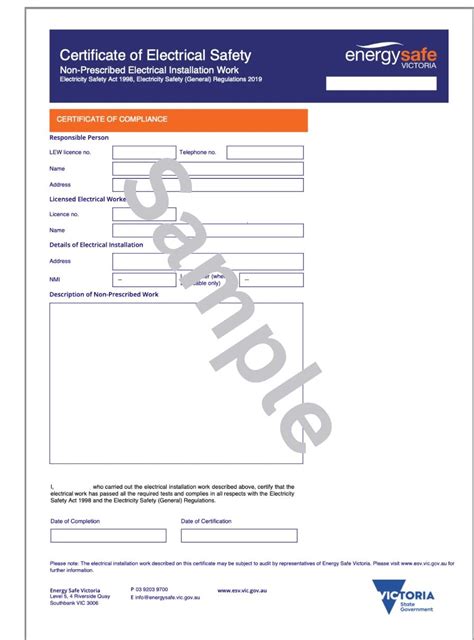 Do I Need A Certificate Of Electrical Safety For Any Electrical Work