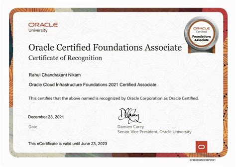 Rahul Nikam On Linkedin Oracle