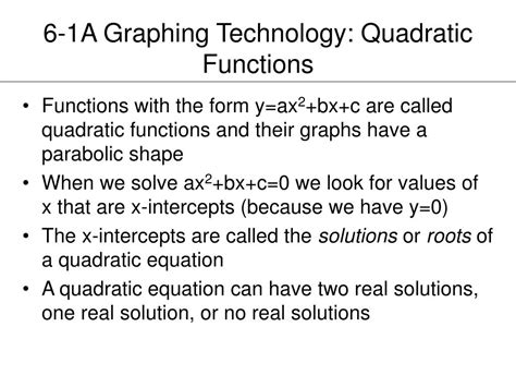 PPT Chapter Exploring Quadratic Functions And Inequalities PowerPoint Presentation ID
