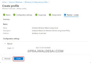 Schedule Reboot For Windows Devices Using Intune