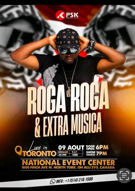 Musique Roga Roga Et Extra Musica Se Produiront En Août à Toronto