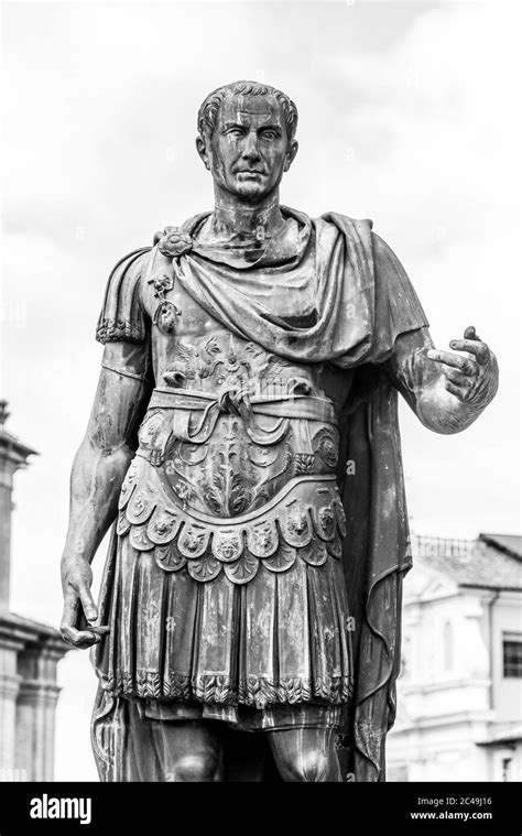 Statue Of Roman Emperor Julius Caesar At Roman Forum Rome Italy