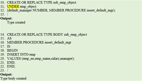 Oracle Plsql Object Types Tutorial With Examples