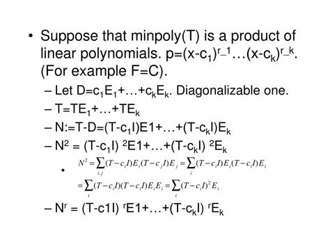 Ppt 68 The Primary Decomposition Theorem Powerpoint Presentation