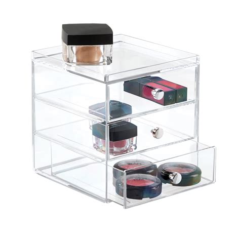 Interdesign Clarity Cosmetic Vanity Cabinet To Hold Makeup