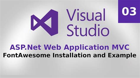 How To Install Fontawesome Aspnet Web Application Mvc C Youtube