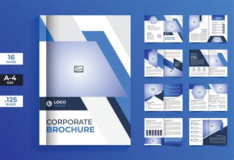 Modèle De Brochure Dentreprise Bleu 16 Pages Brochure Dentreprise