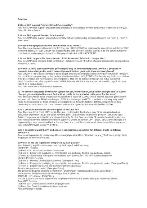 Doc Solution Pf Faqs Sap Hr Pf Dokumentips