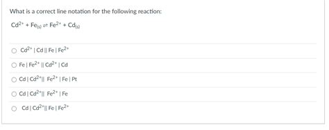 Solved What Is A Correct Line Notation For The Following