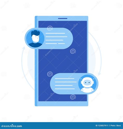 Man Chatting On Cellphone With Chat Bot Robot Chat Messages Chatbot Notification On Smartphone