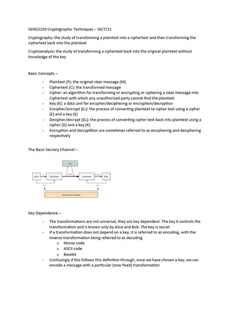 Cryptographic Techniques Pdf Cryptography Encryption