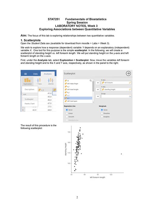 lab 3 quantitative variables stat251 fundamentals of biostatistics