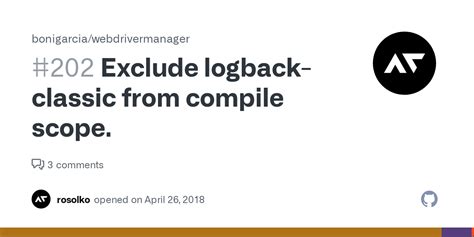 exclude logback classic from compile scope · issue 202 · bonigarcia